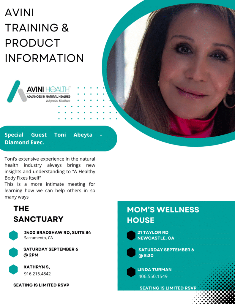 Toni Abeyta Avini Training and Product Information - Avini Health Events